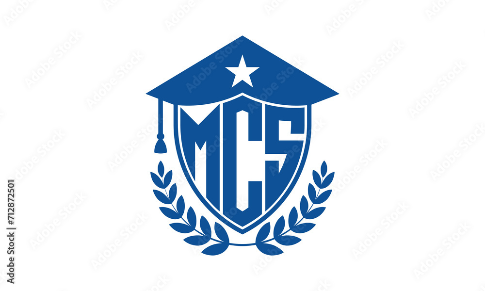 MCS three letter iconic academic logo design vector template. monogram ...