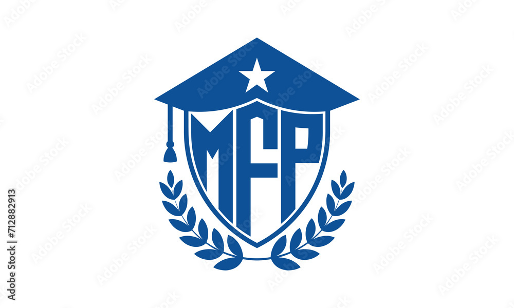 MFP three letter iconic academic logo design vector template. monogram ...