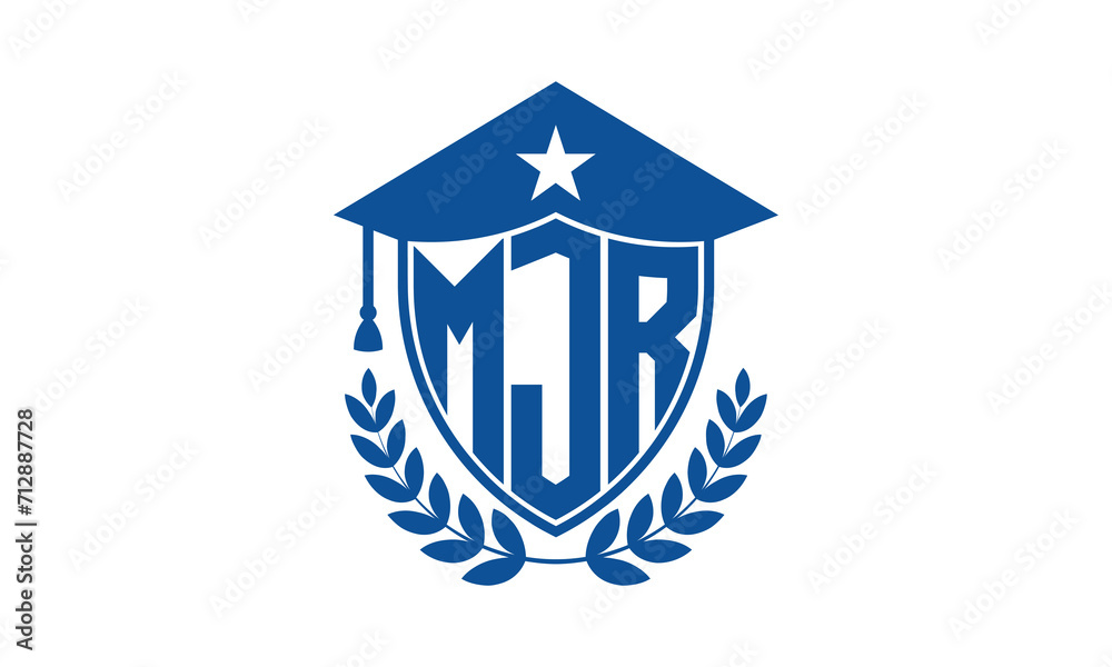Vecteur Stock MJR three letter iconic academic logo design vector ...