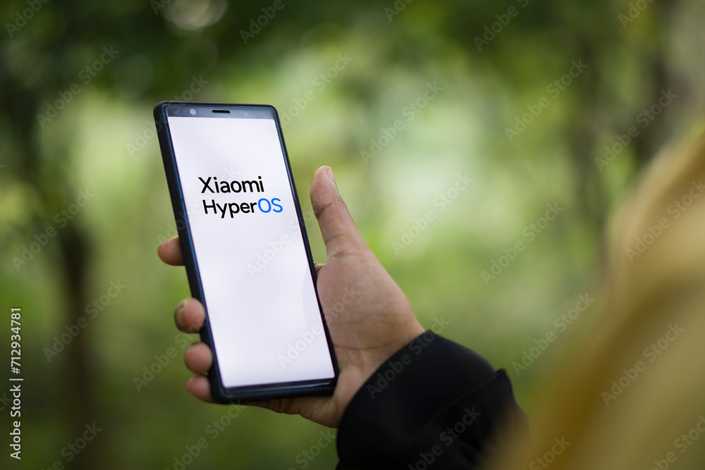 Dhaka, Bangladesh - 19 January 2024: Xiaomi HyperOS on smartphone ...