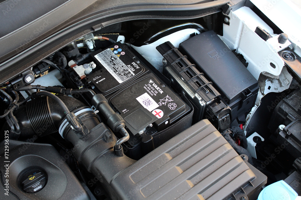 Vinnytsia, Ukraine; Sep 28, 2023. Close up Volkswagen Tiguan R-Line TDI ...