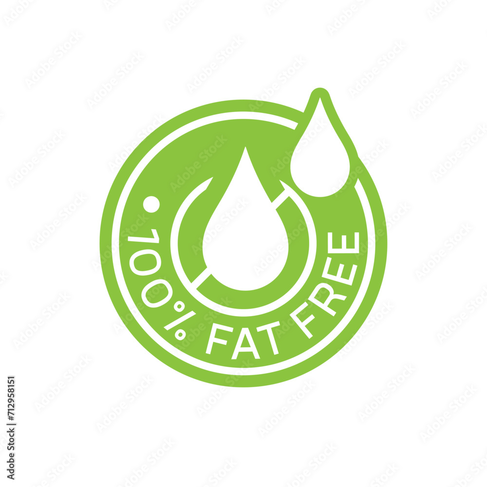 Vetor de No oil fat icon. Healthy foods ingredient warning symbols ...