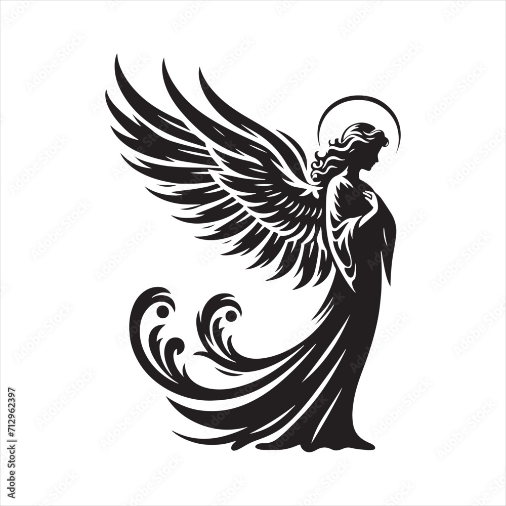 Ethereal Ballet: Angel Silhouette Series Dancing in an Ethereal Ballet ...