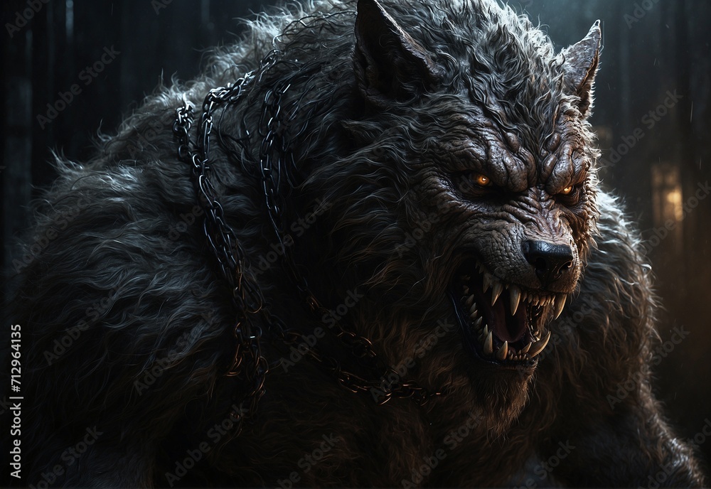 In the dimly lit world of a neo-noir photograph, a fervent and ...