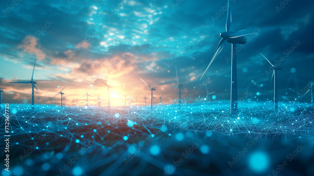 The website background shows a harmonious image of renewable energy and ...
