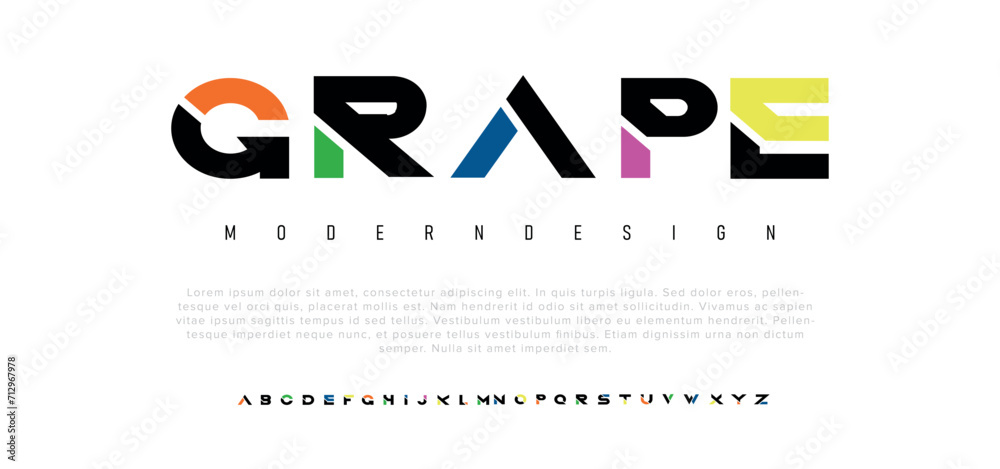 Futuristic font alphabet letters. Future logo typography. Creative ...