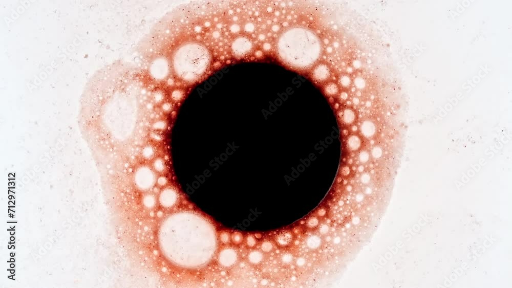 Macro shot of air bubbles in water. Close-up Effervescent tablet ...