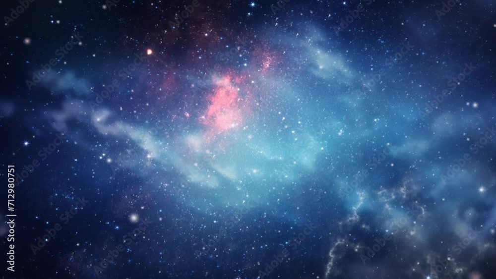 Milky Way Galaxy And Thousands Of Stars In Night Sky. seamless looping ...