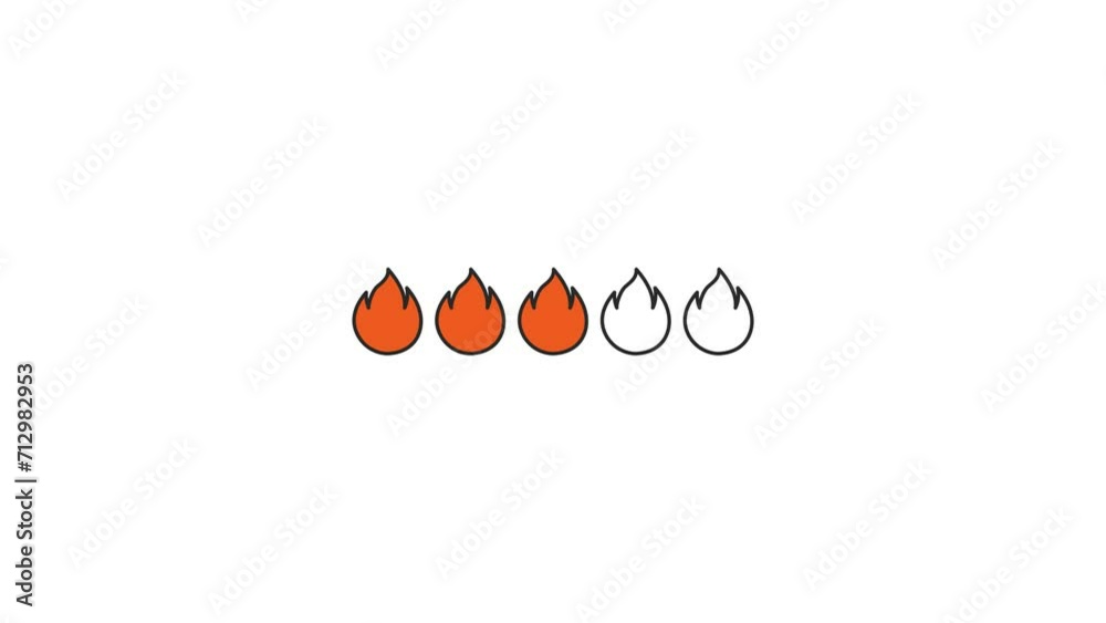 Lottie animation of the loading process with a fire outline display ...