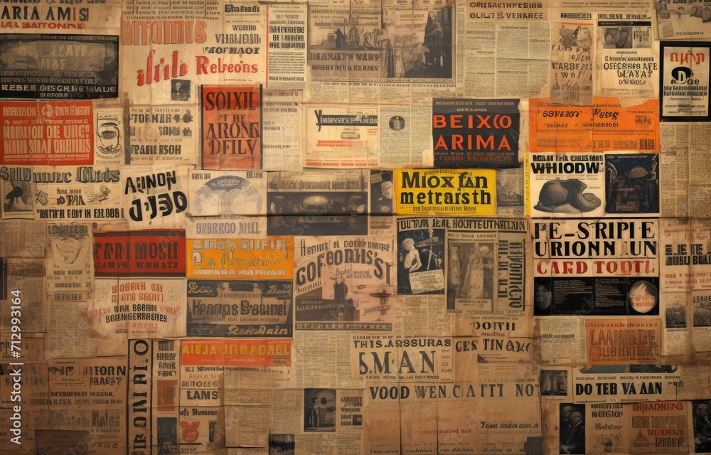 vintage oldpaper newspapers, retro concept Stock Illustration | Adobe Stock