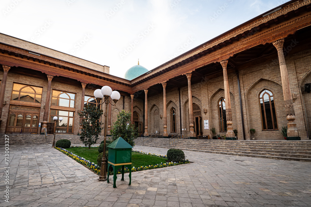 View of Hazrati Imam Mosque and Muyi Muborak Madrasah Moyie Mubarek ...