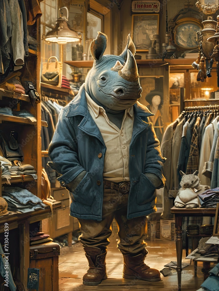 Half man half animal It has the head of a rhinoceros and lives in ...