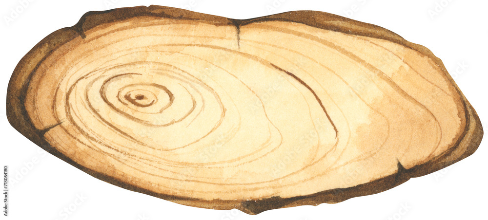 Wooden slice illustration. Wooden signboard. Tree trunk cross section ...