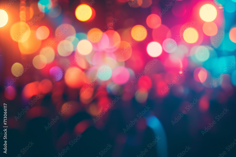Defocused party background, bokeh lights backdrop overlay, blurred ...