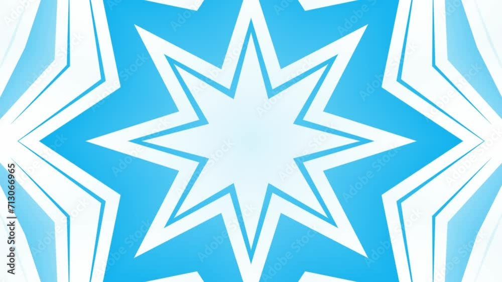 Seamless looping blue and white color animation footage. Kaleidoscopic ...