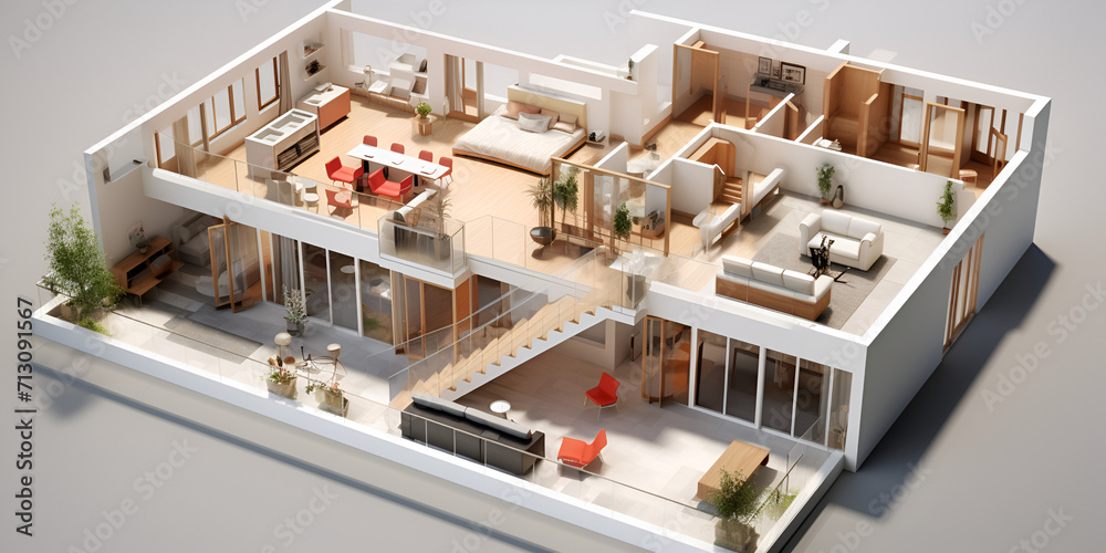 Floor plan of a house top view 3d Mockups Design 3D Highquality Mockups ...