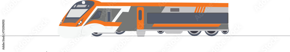 Illustration of Indian high speed train Vande Bharat train Stock Vector ...