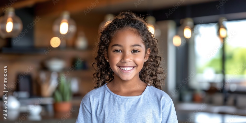 Happy cute smiling kid girl Stock Photo | Adobe Stock