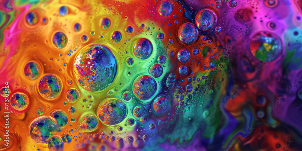 Abstract Liquid Color Explosion. Explosion of vibrant colors in a ...