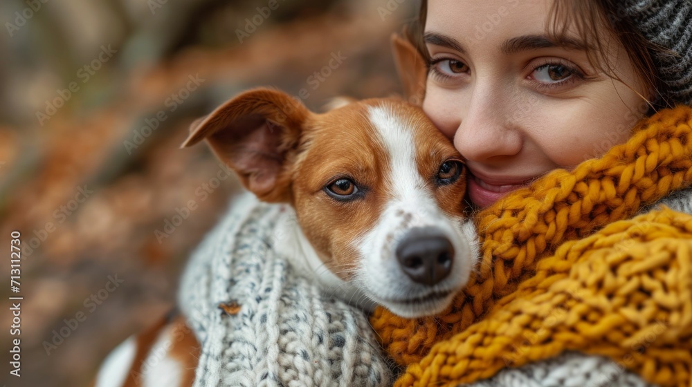 Illustrate the deep emotional connection between a human and their pet ...