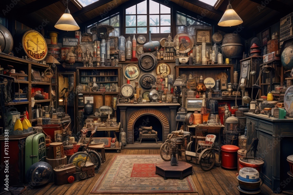 hoarder's garage full of old vintage stuff. Hoarding disorder mental ...