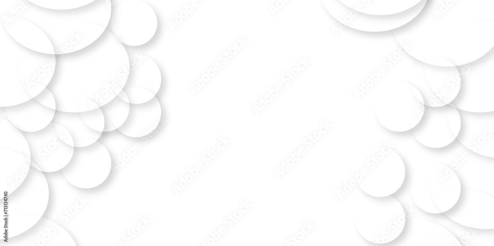 Modern abstract white background with circles. White bubble.Random ...