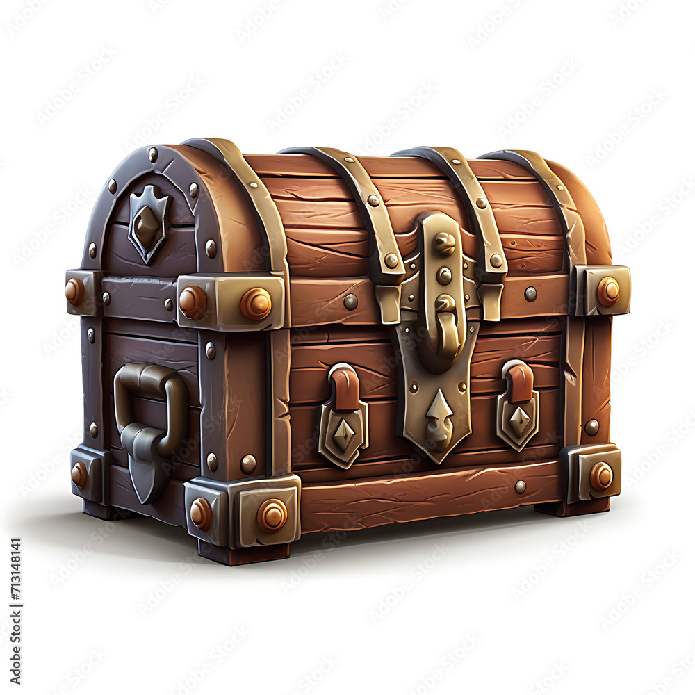 Chest icon 3d rpg game isolated white background AI Image Generative ...