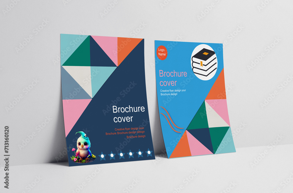 I created a beautiful B-fold brochure cover design using Adobe ...