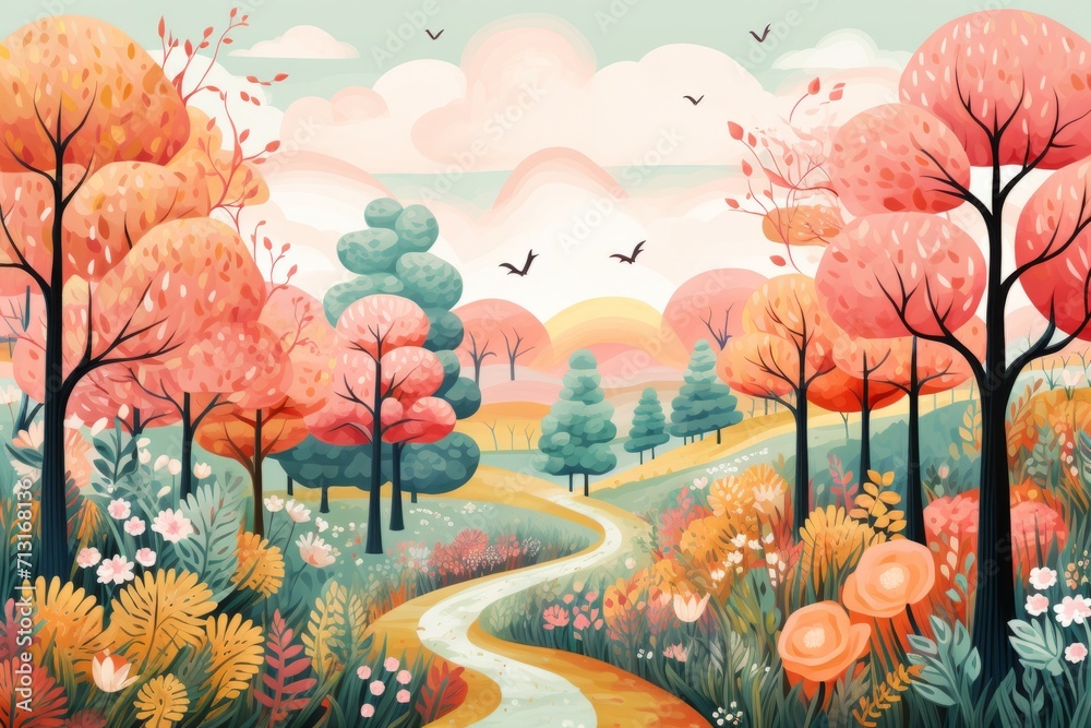 Add a touch of animated joy to your designs with a cartoon forest ...