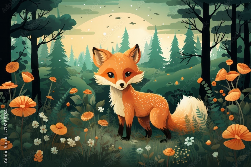 Celebrate the beauty of the outdoors with a cartoon forest background ...