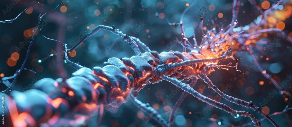 Photo & Art Print Genetic spinal cord disorders conceptual 3D ...