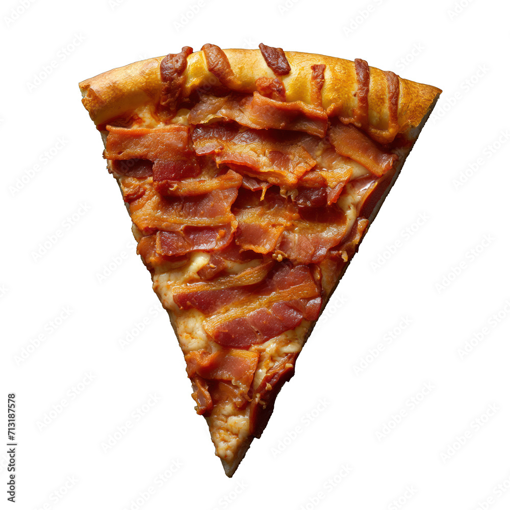 crispy bacon pizza slice . Clipart PNG image . Transparent background ...