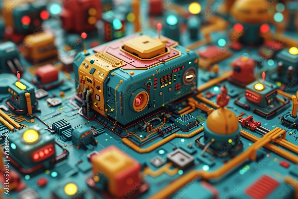 Dive into a world where technology meets humor with a comic cartoon ...