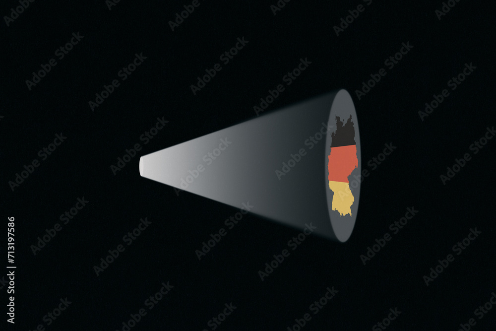 German Flag and Map in the Spotlight. Germany Corruption Perception ...