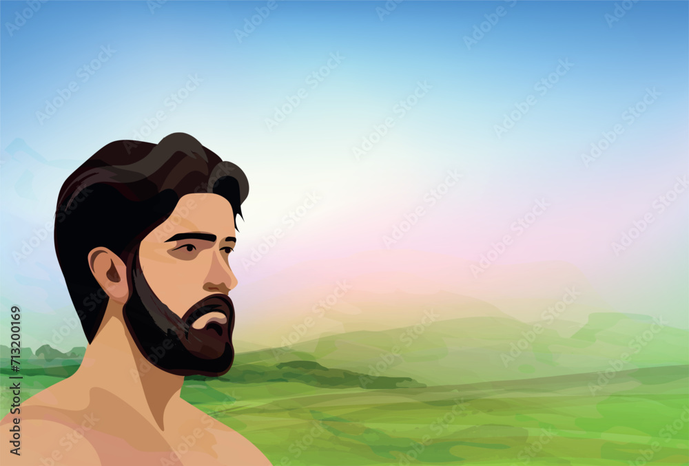 The Creation of human. Adam creation. Biblical series. Illustrated ...