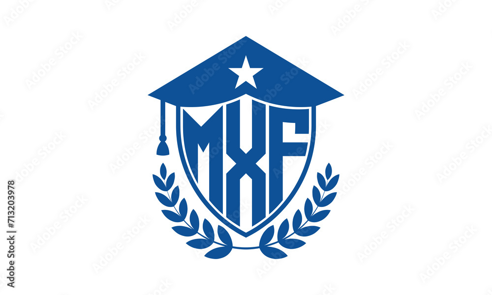 Vetor de MXF three letter iconic academic logo design vector template ...