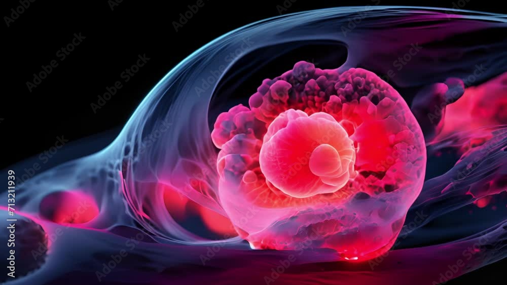 Upclose depiction of the early signs of gastrulation, as seen in the ...