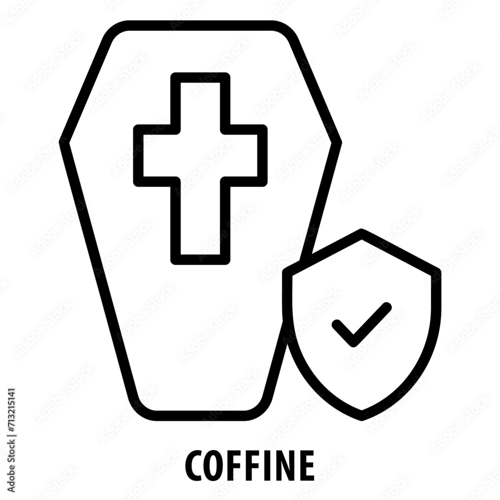 Coffine, icon, Coffin, Casket, Burial Box, Funerary Box, Coffin Icon ...