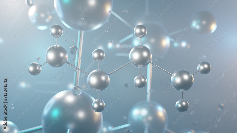 ethylenediamine molecular structure, 3d model molecule, edamine ...