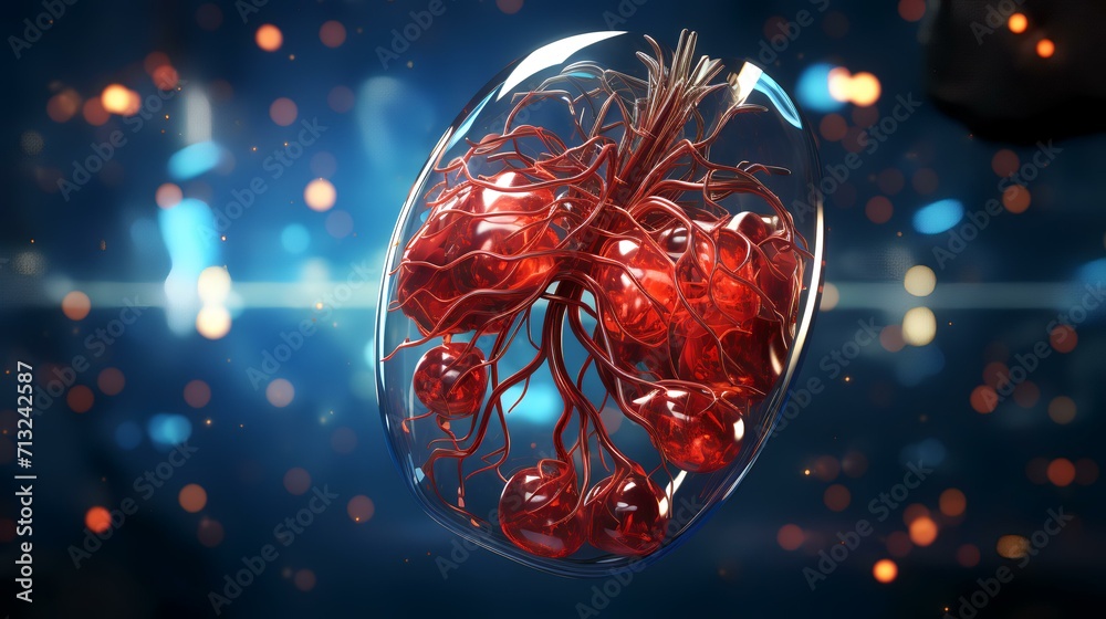 Human Liver on Medical Background - 3D Illustration Stock Illustration ...