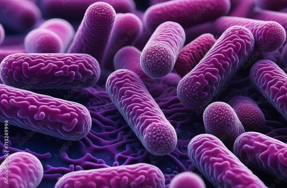 e. coli bacteria on abstract background. Microscopic view of gram stain ...