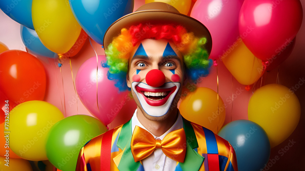 Clowns show various facial expressions. Stock Photo | Adobe Stock