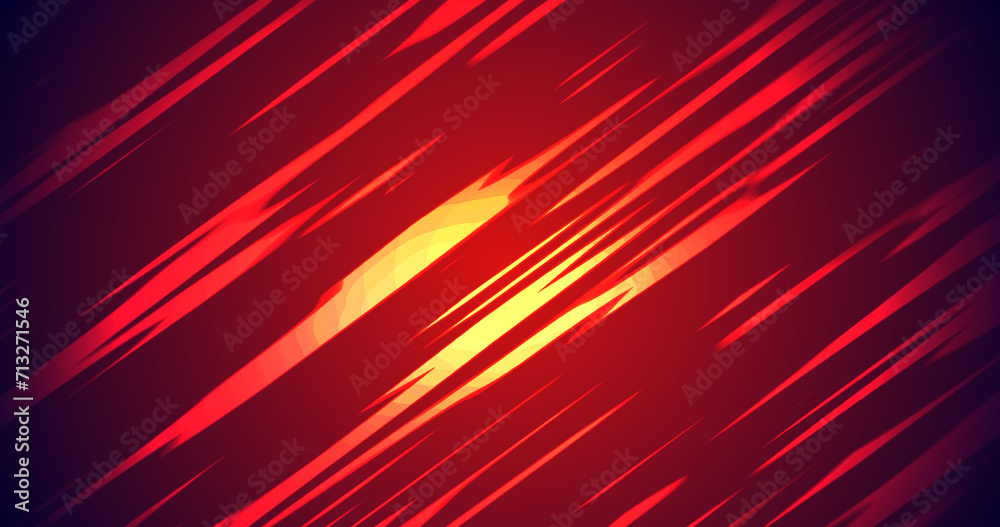 Anime Manga style speed lines animation. High-speed flying diagonally ...