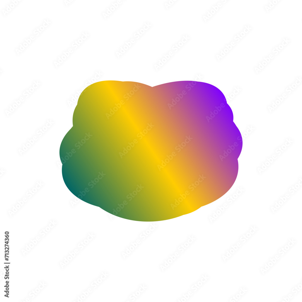 Poster A simple cut out transparent cloud shape design element. – Wall ...
