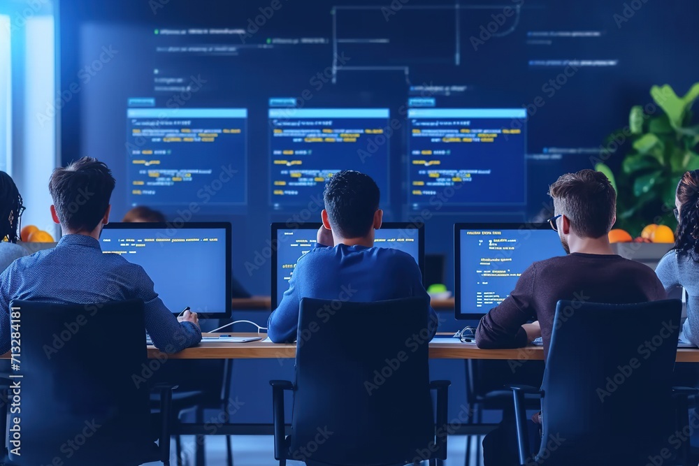 Diverse Group of Professionals Meeting in Modern Office: Brainstorming ...