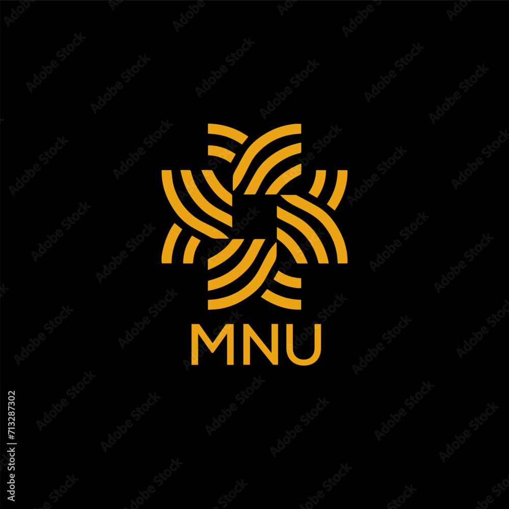 MNU Letter logo design template vector. MNU Business abstract ...