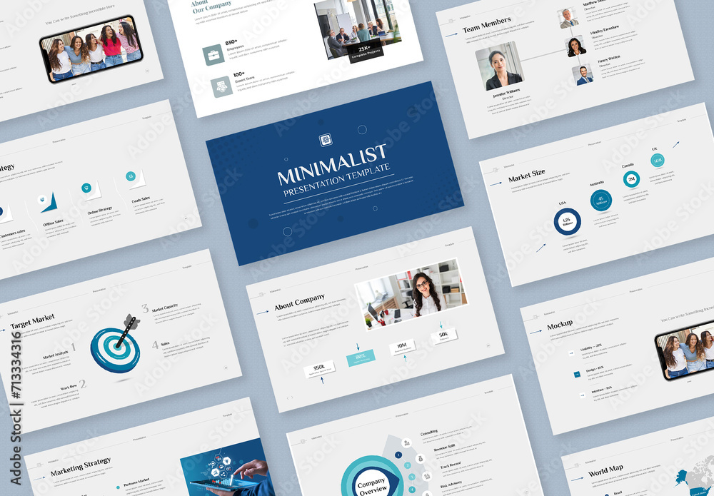 Minimal Business Plan Presentation Template Layout Stock Template ...