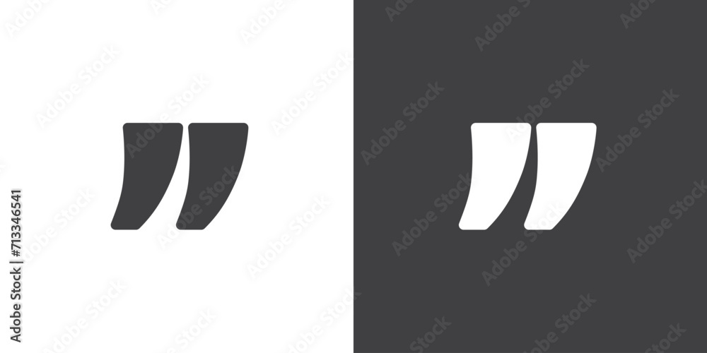 Double quote mark icon in line style, Quotes icon vector symbol. Stock ... Double quote mark icon in line style, Quotes icon vector symbol. Stock ...