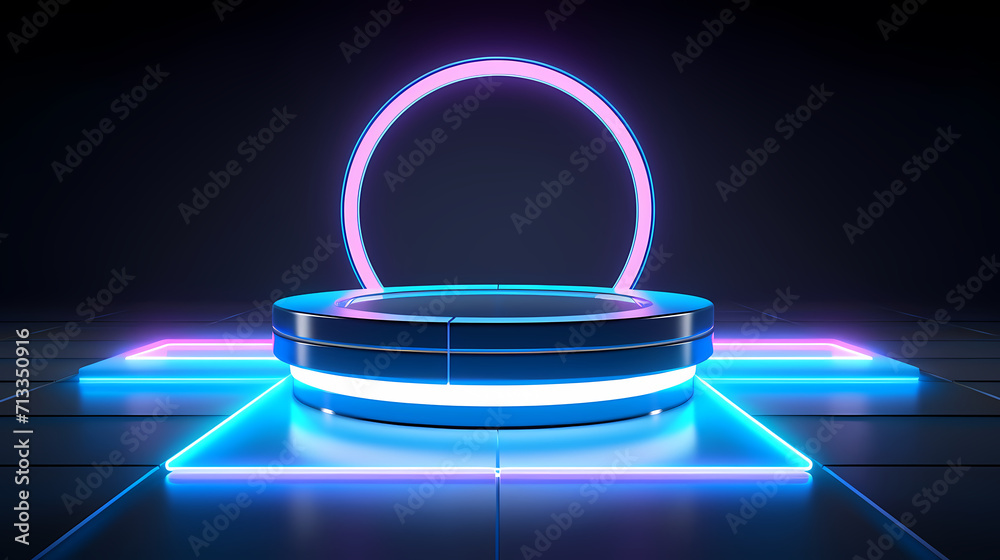 Podium, booth, stage, product background for product display, blank ...