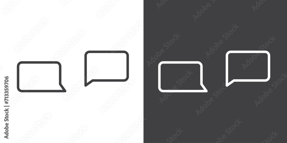Speech chat icon vector illustration. Chat box icon in line style ...